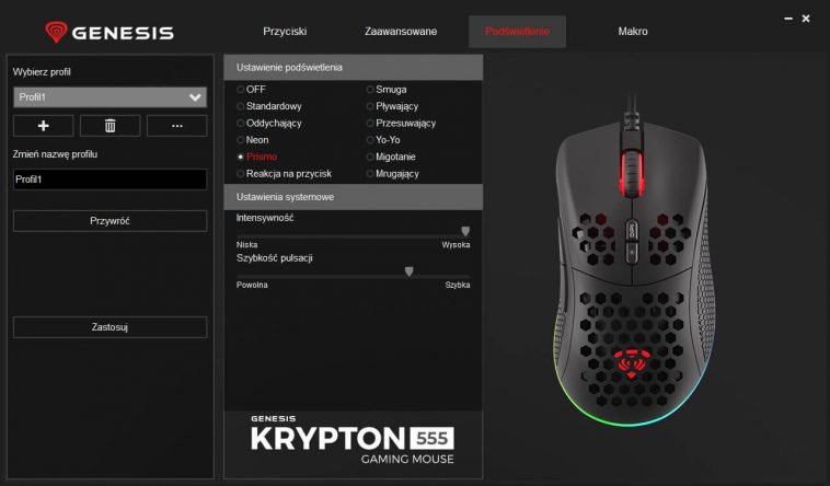 Test Genesis Krypton 555. Tania mysz gamingowa z PRISMO